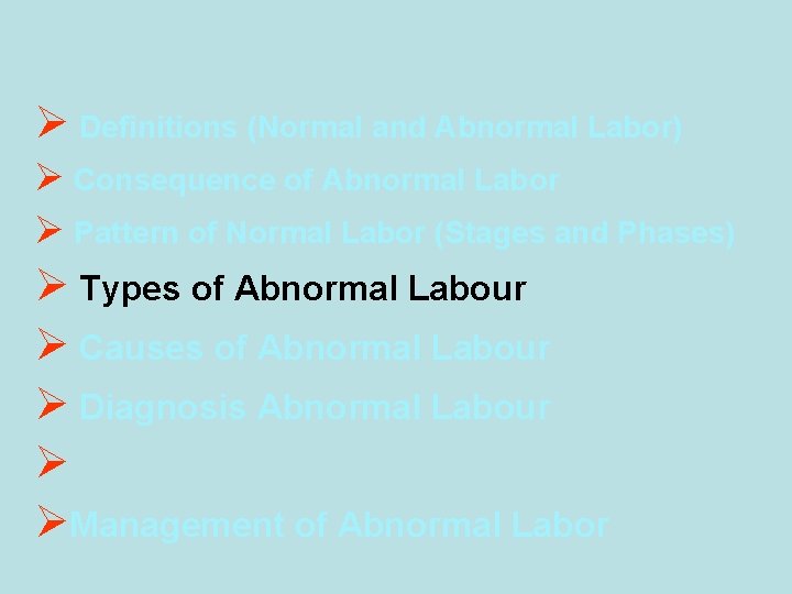 Diagnosis and Management of Abnormal Professor Hassan Nasrat