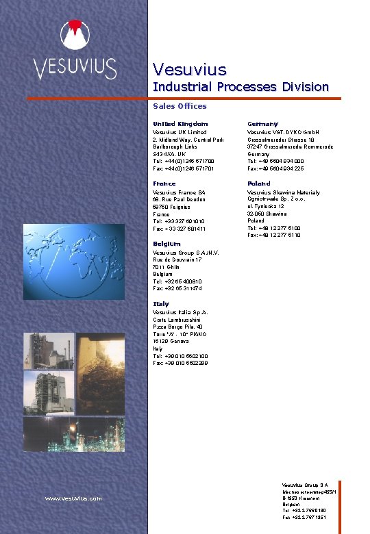 Refractory Solutions for Cement Manufacturing Vesuvius Linings Industrial