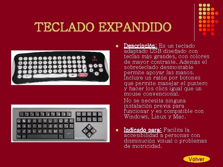 TECLADOS ADAPTADOS Y ADAPTABLES Entrar TIPOS DE TECLADO