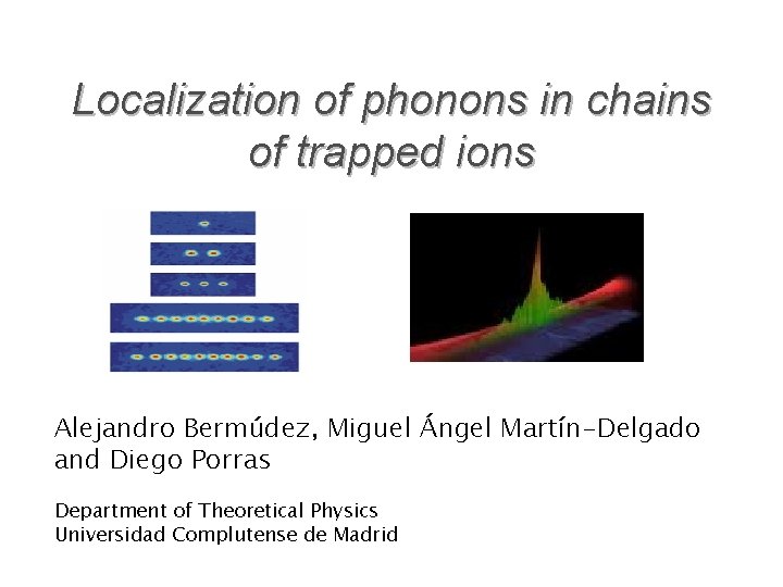 Localization of phonons in chains of trapped ions