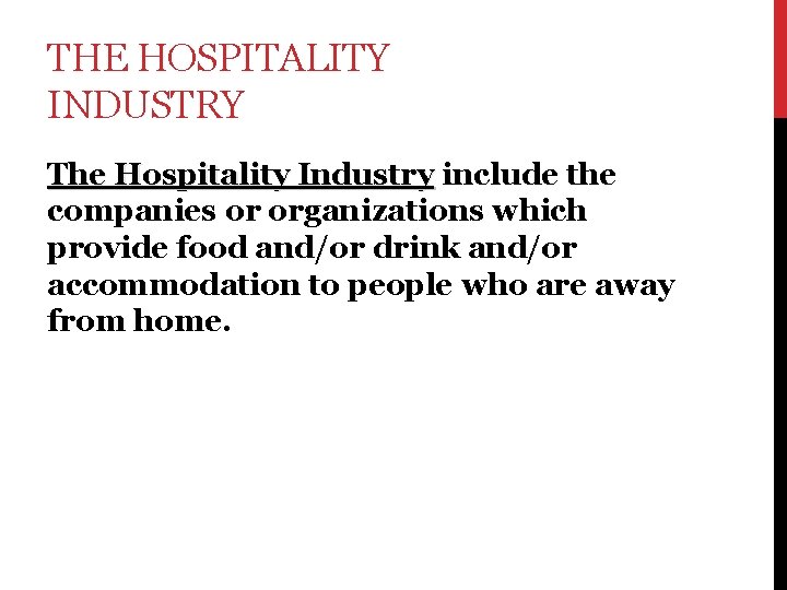 INTRODUCTION TO THE HOSPITALITY AND TOURISM INDUSTRY ANDI