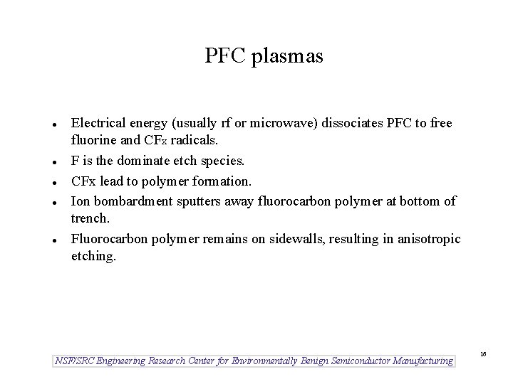 Plasma Processing Overview Prof Karen K Gleason Department