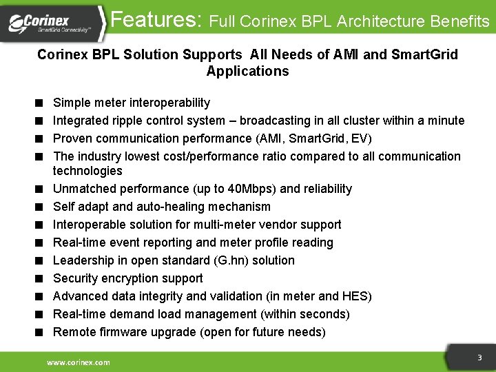 Agenda BPL in SMARTGRID and AMI Working Reality