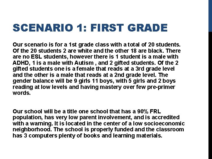 LESSON PLAN SCENARIOS DEVELOPED BY THE STUDENTS OF