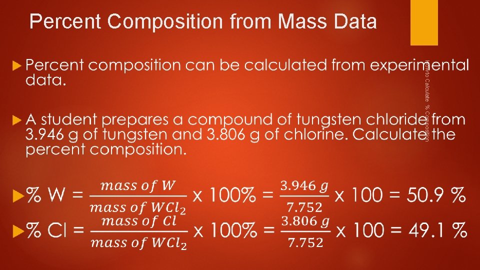 Aim How to calculate Percent Composition DO NOW