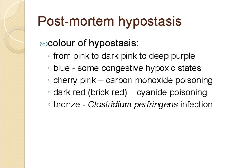 Early signs of death EARLY SIGNS OF DEATH