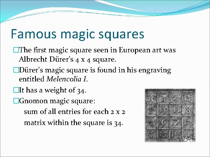Magic Squares By Miles Sherman Dan Kelley What