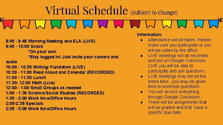 Virtual Curriculum Night Mrs Dafoes First Grade 2020