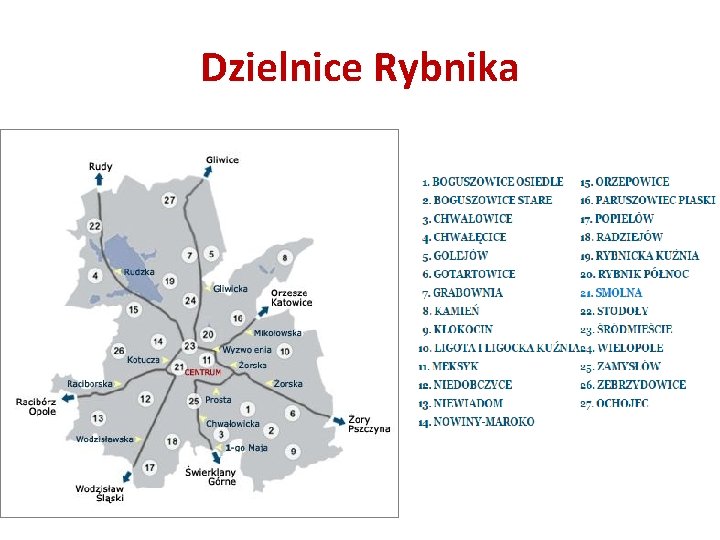 Edukacja Regionalna Modu 2 Geografia miasta Rybnika regionu