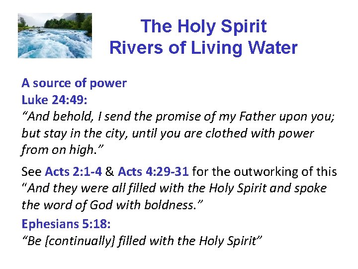 The Holy Spirit Rivers of Living Water John
