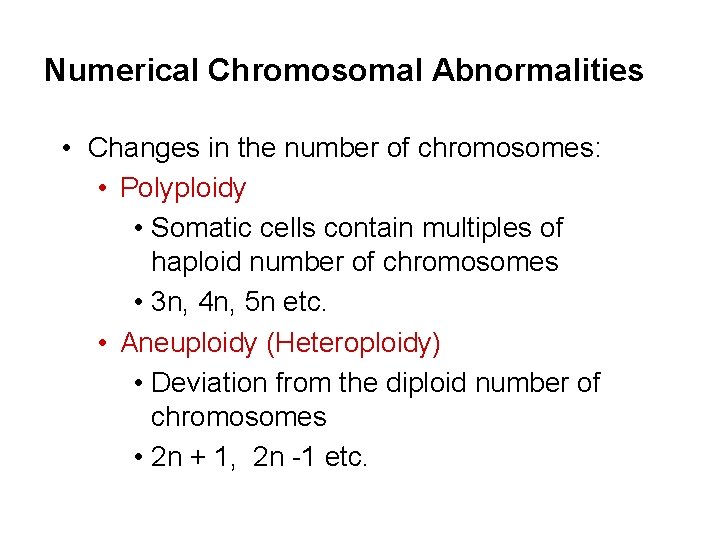 28 10 2014 Chromosomal Anomalies Dr Archana Rani