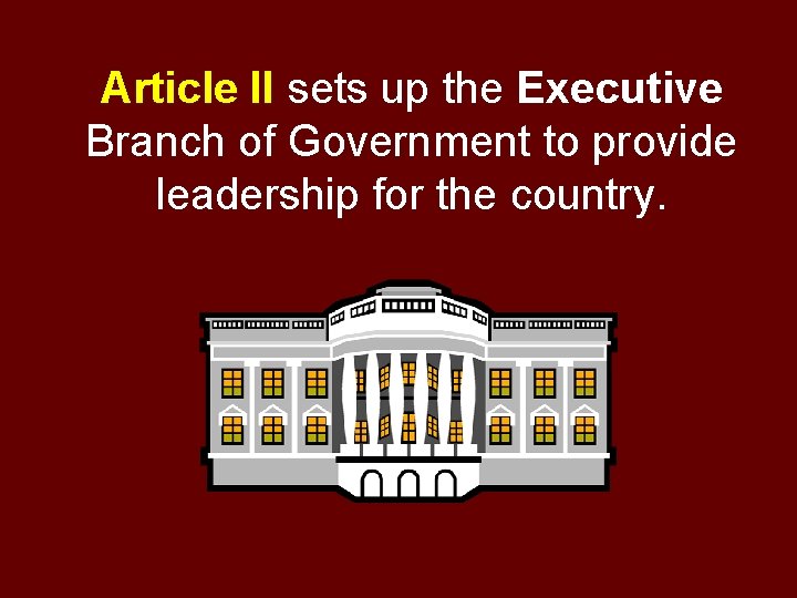 The Articles of the Constitution of the United