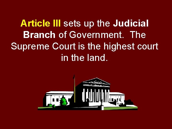 The Articles of the Constitution of the United