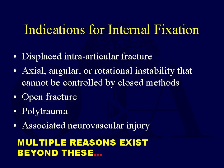 Basic Principles and Techniques of Internal Fixation of
