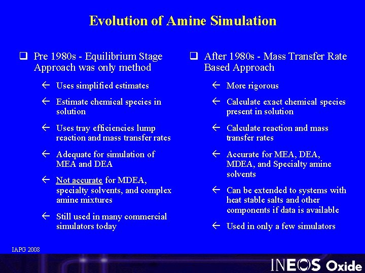 Simulation of Amine Plants Fundamental Models and Limitations