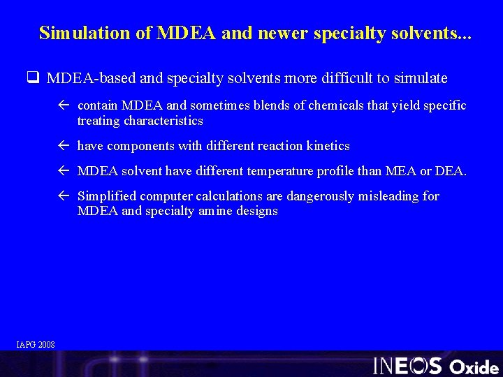 Simulation of Amine Plants Fundamental Models and Limitations