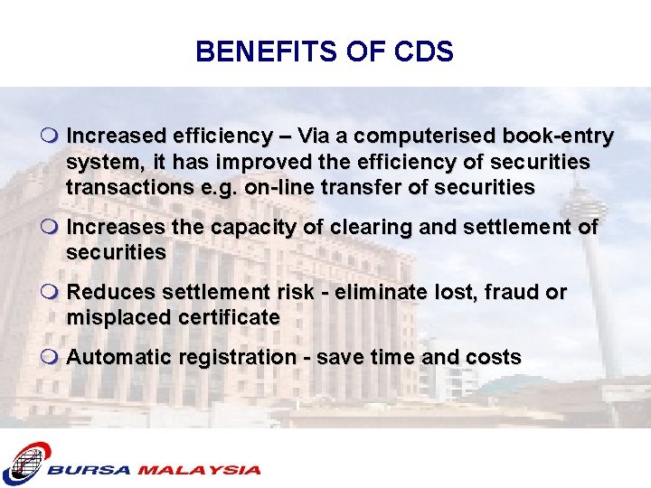 Bursa Malaysia Depository Sdn Bhd ACG CROSS TRAINING