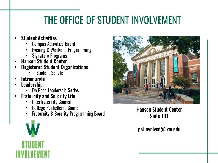RSO Training THE OFFICE OF STUDENT INVOLVEMENT Student