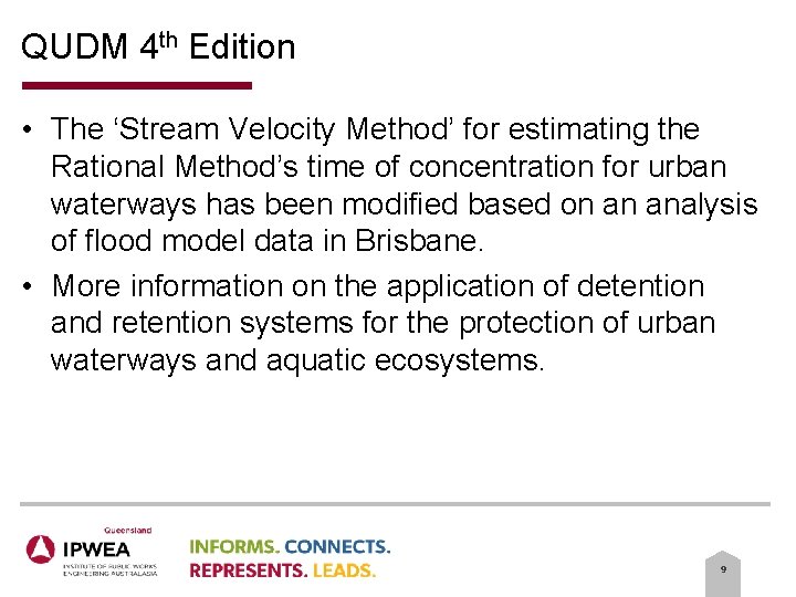 RPEQ Assessment IPWEAQ is an assessment entity for