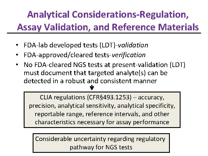 Next Generation Sequencing NGS in the Clinic Considerations