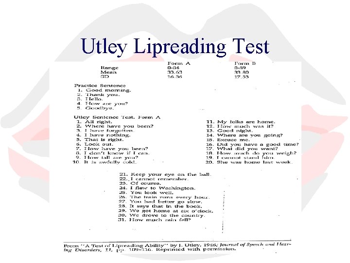 Audiovisual Speechreading Training Chapter 5 Perry C Hanavan