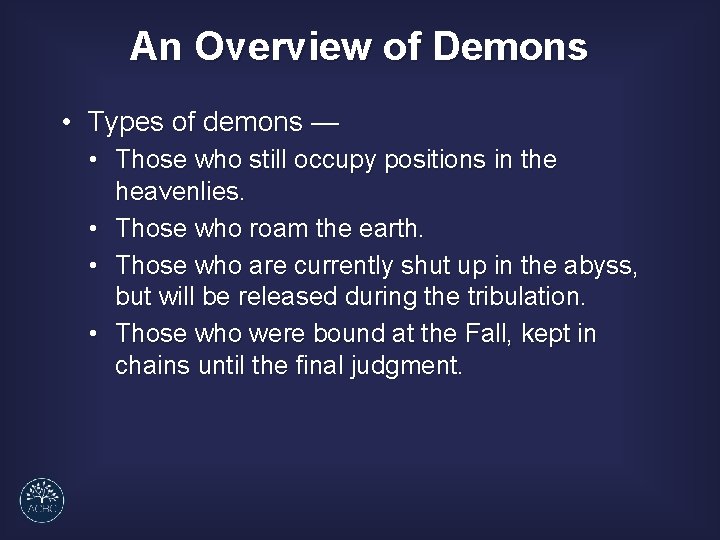 Counseling 8 Describe in biblical categories the operations