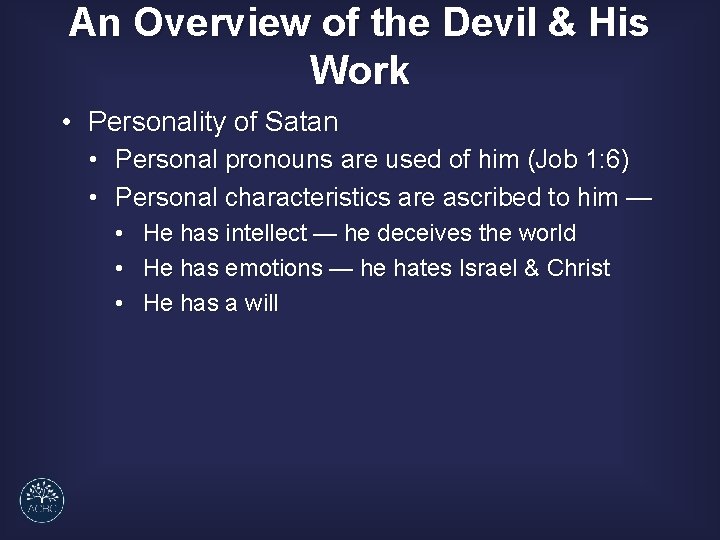 Counseling 8 Describe in biblical categories the operations