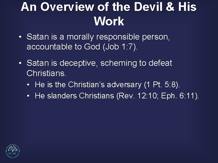Counseling 8 Describe in biblical categories the operations