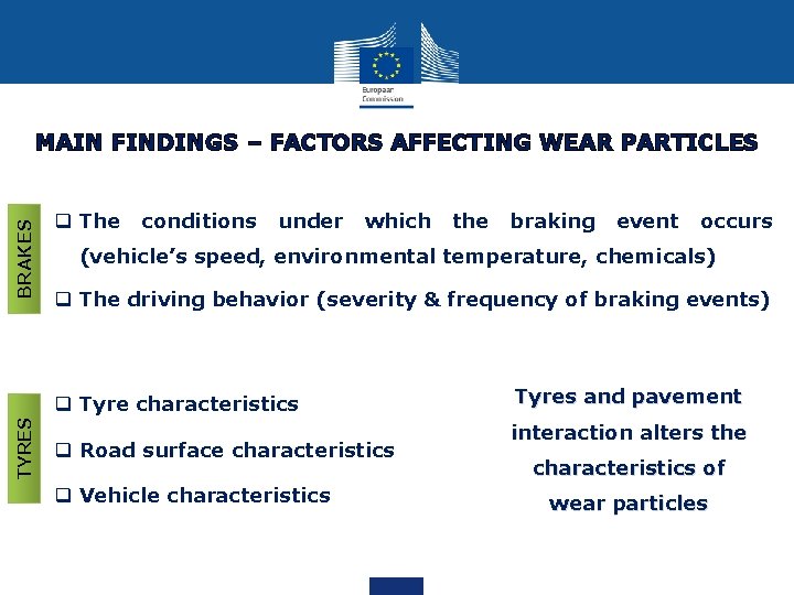 PM EMISSIONS FROM TYRES AND BRAKES MAIN FACTS