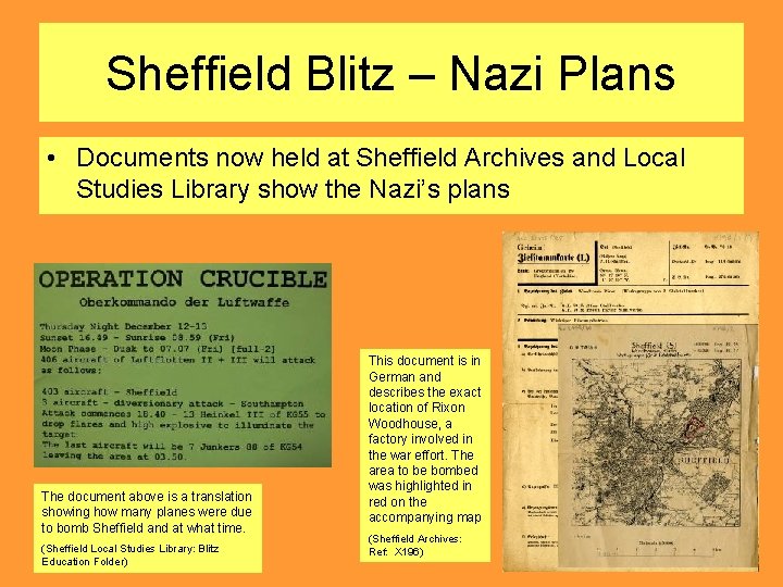 Sheffield Archives and Local Studies GCSE History B