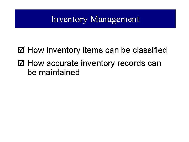 Lecture 21 Inventory Fundamentals Books Introduction to Materials