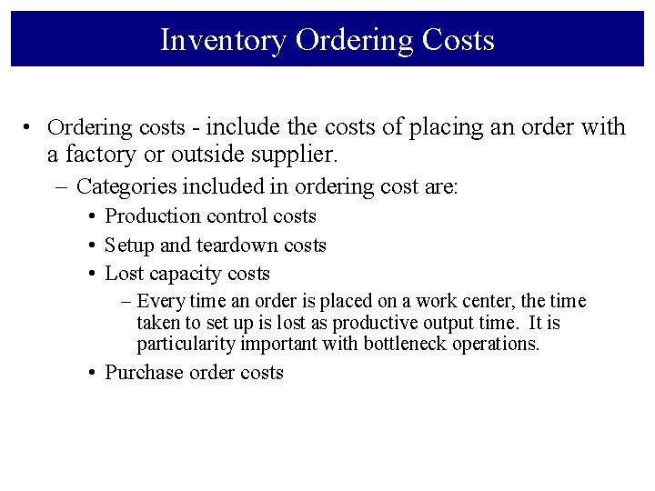 Lecture 21 Inventory Fundamentals Books Introduction to Materials