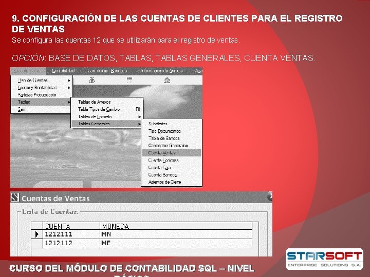 CURSO DEL MDULO DE CONTABILIDAD SQL NIVEL BSICO