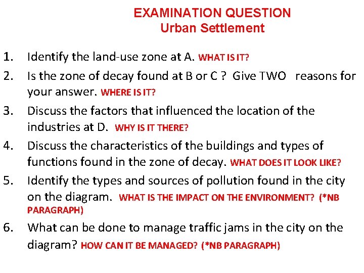 Grade 12 GEOGRAPHY Examination preparation STRUCTURE OF PAPER