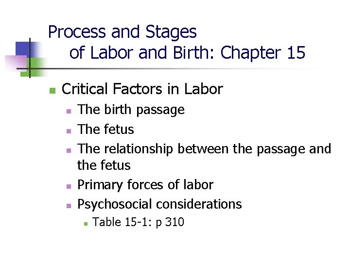 INTRAPARTUM Labor and Birth MaternalNewborn and Child Nursing