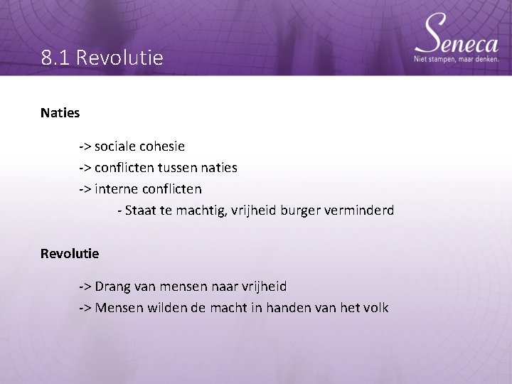 Politieke veranderingen in het verhoudingsvraagstuk HAVO Deel H