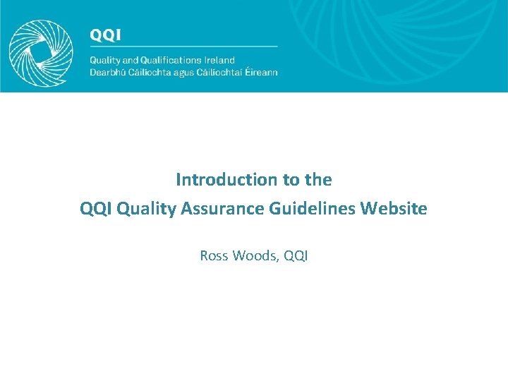 Introduction to the QQI Quality Assurance Guidelines Website