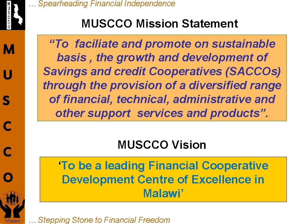 Spearheading Financial Independence M MUSCCO U S BY