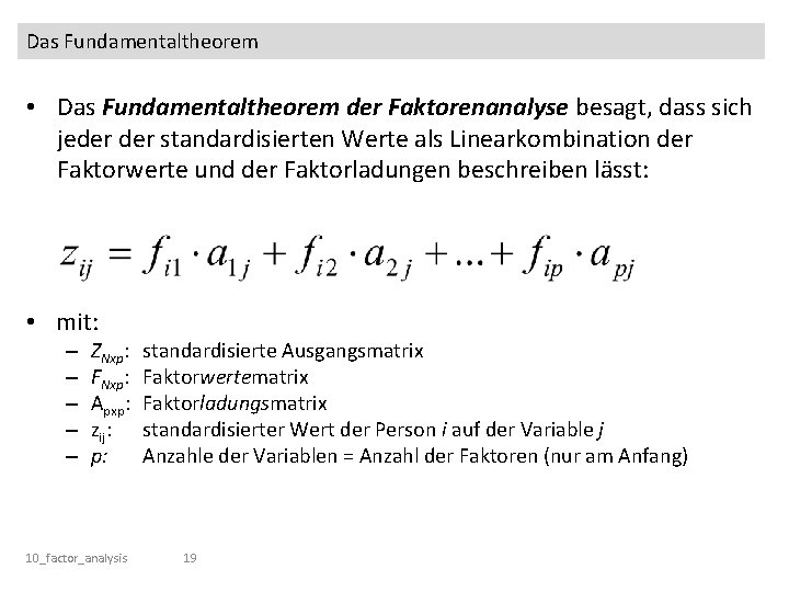 Faktorenanalyse 1 2 3 4 5 6 7