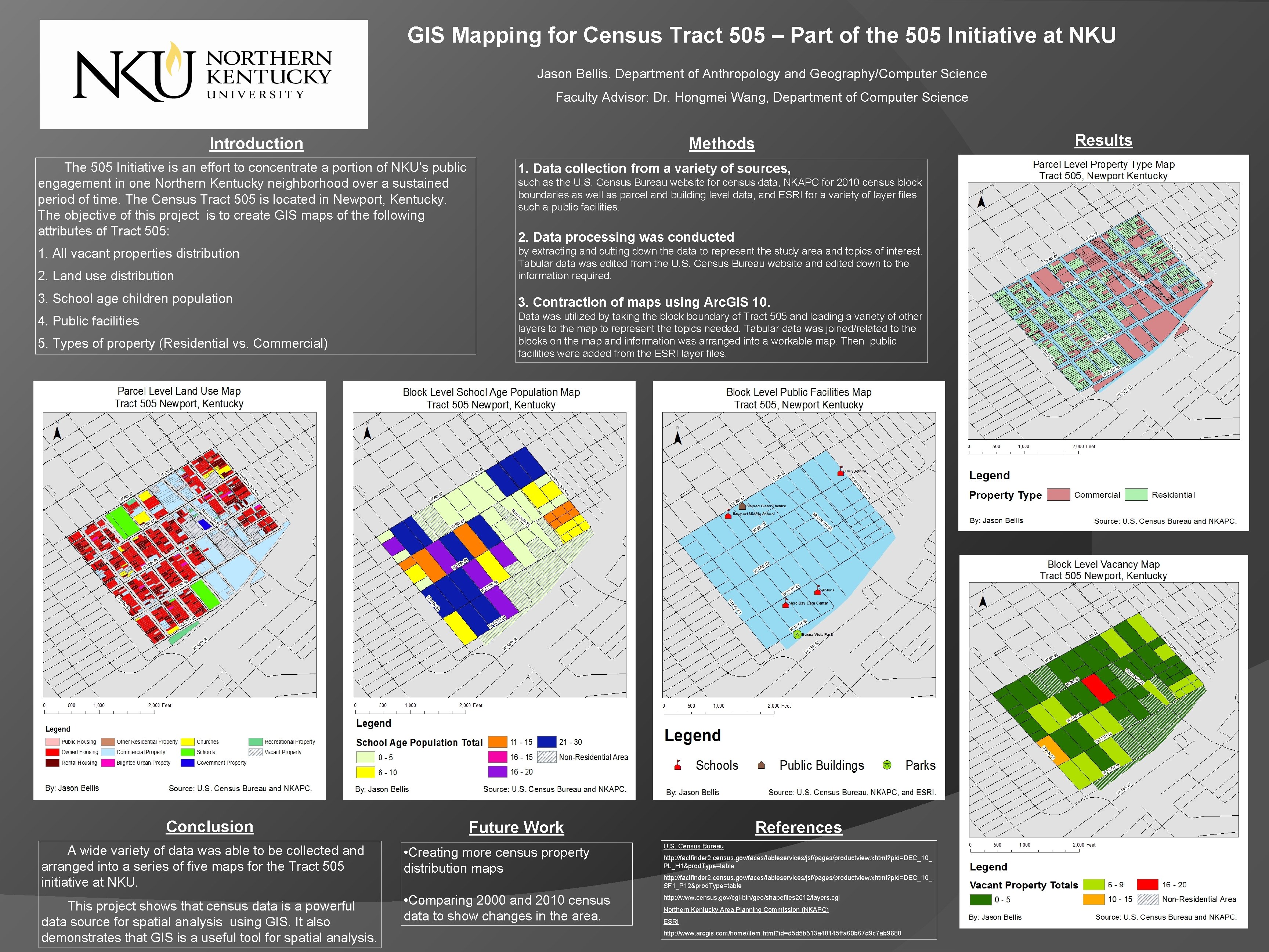 GIS Mapping for Census Tract 505 Part of