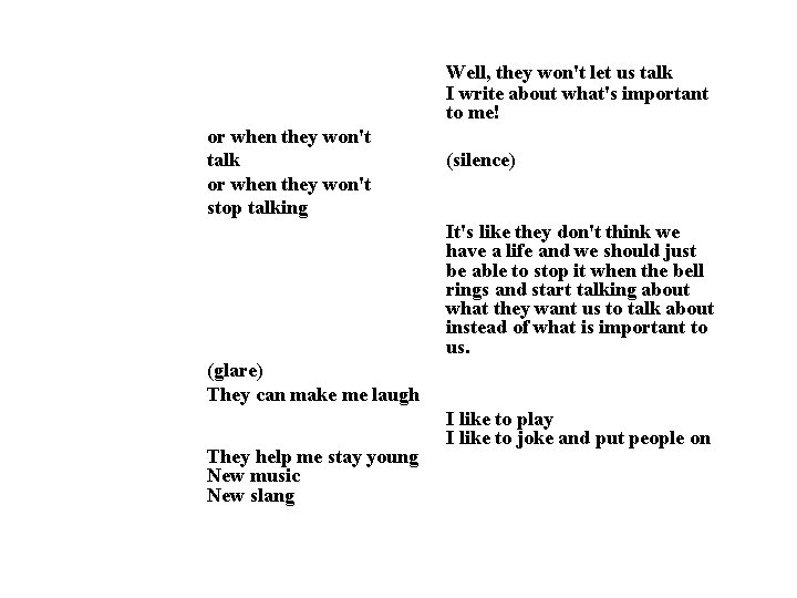 Poems for Two Voices What is poetry for