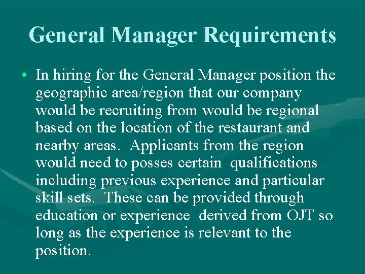 Maxs Restaurant Corporate Responsibility The Human Resource Managers