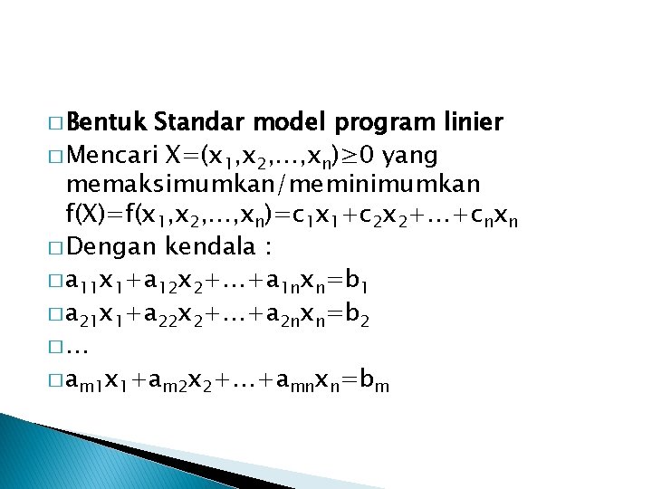 Riset Operasi Program Linier Penyelesaian Grafik Model Matematika