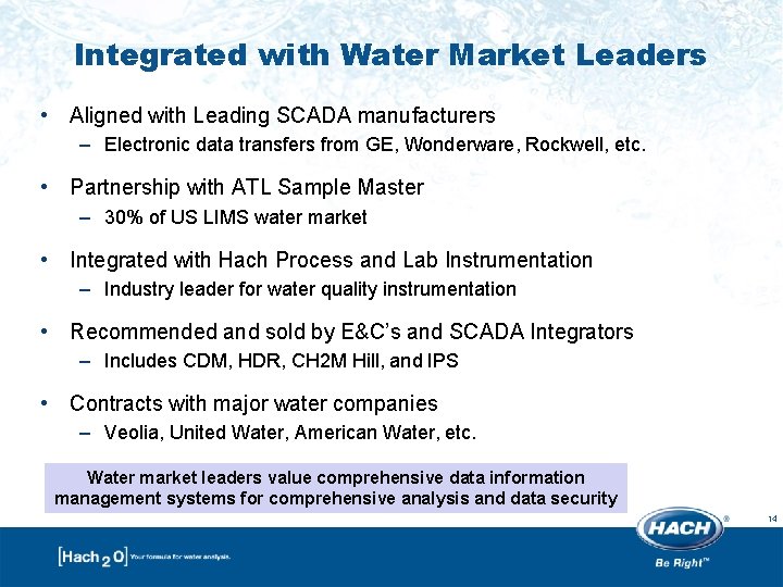 Hach Water Information Management Solution WIMS Overview 1