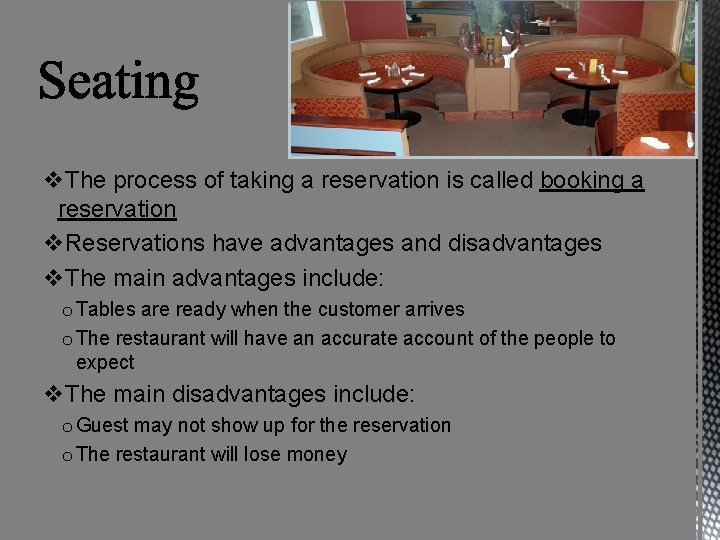 v General Manager v FrontoftheHouse v Seating v