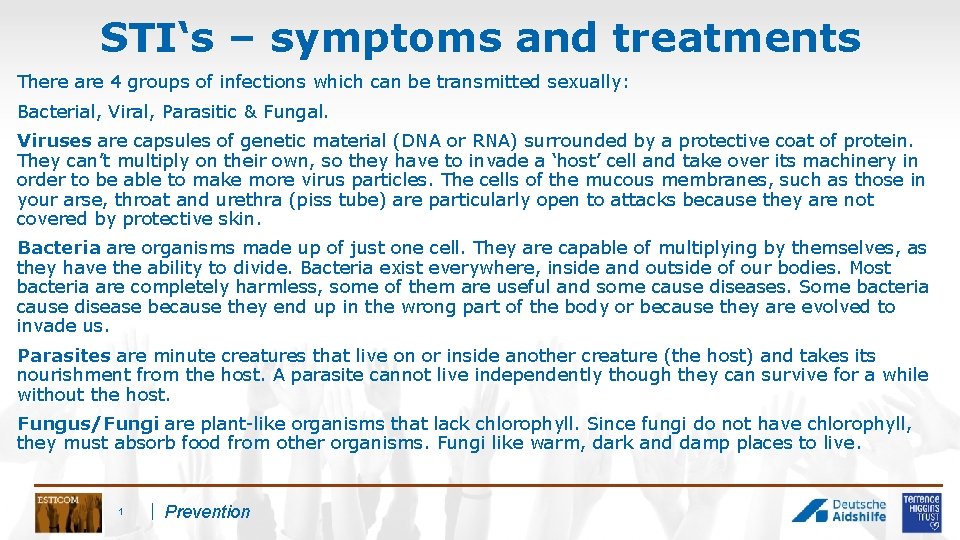 STIs symptoms and treatments There are 4 groups