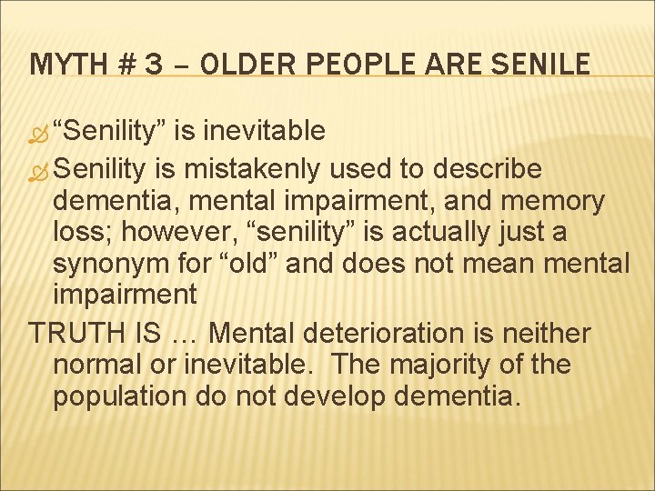 Senile Meaning