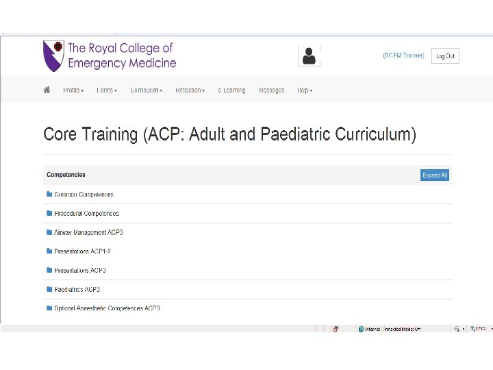 The National Emergency Care ACP Programme Credentialing Prof