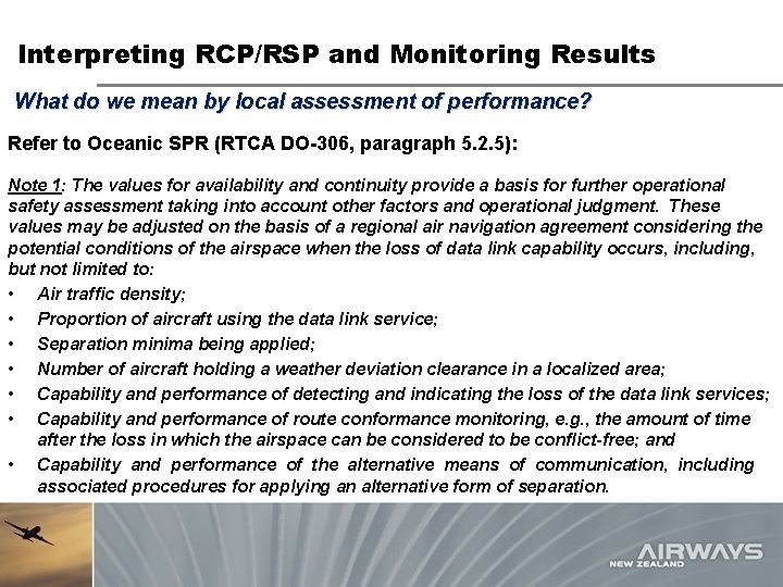 Interpreting RCPRSP and Monitoring Results PBCS Workshop Bangkok
