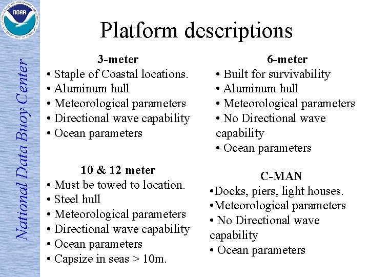 National Data Buoy Center An Overview of Quality